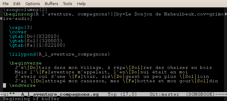 Un mode pour emacs - Patacrep